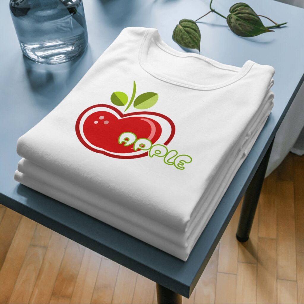 Apple T-shirt Design - MasterBundles