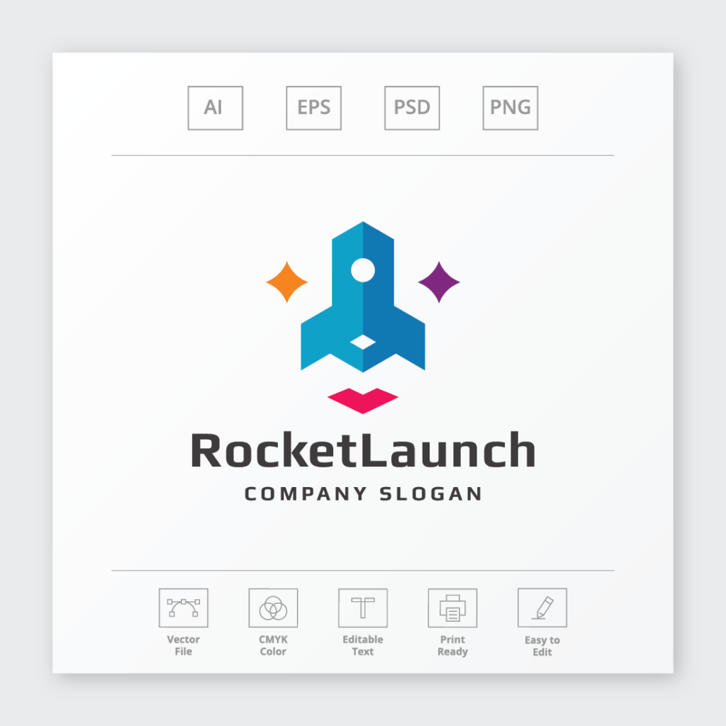 Rocket Launch Logo - MasterBundles