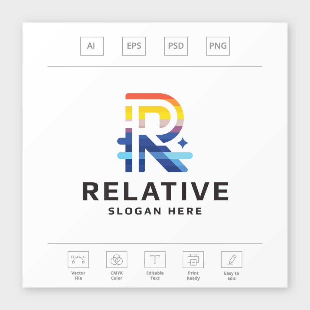 Relative Letter R Logo - MasterBundles