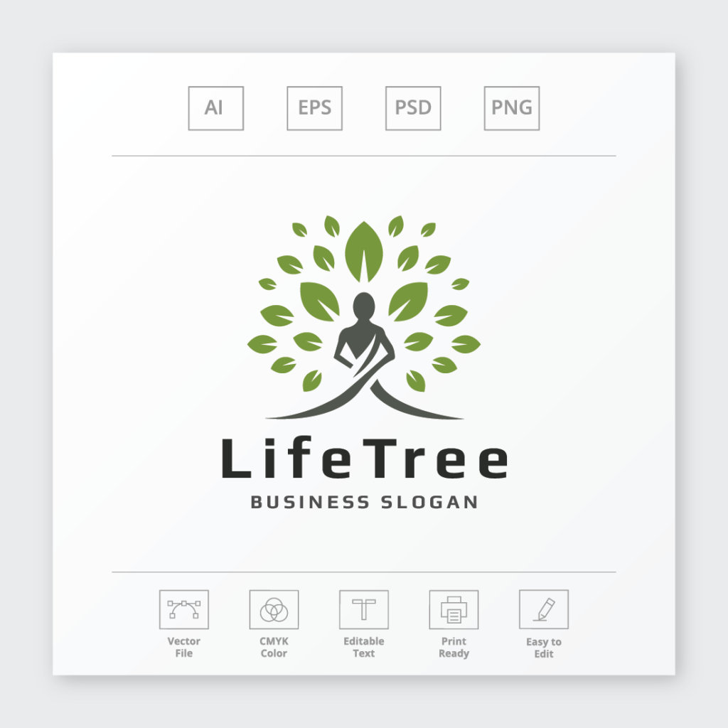 Life Tree Vitality Logo - MasterBundles