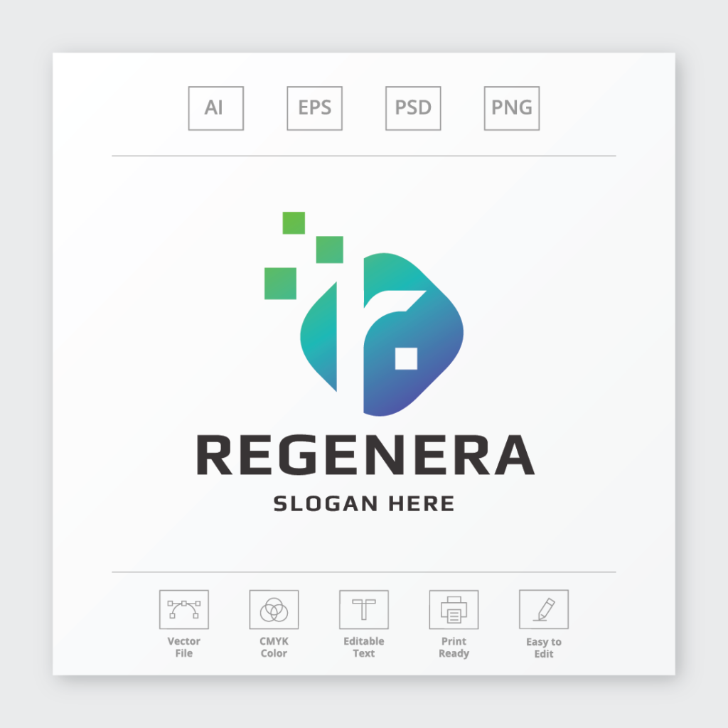 Regenera Letter R Logo - MasterBundles
