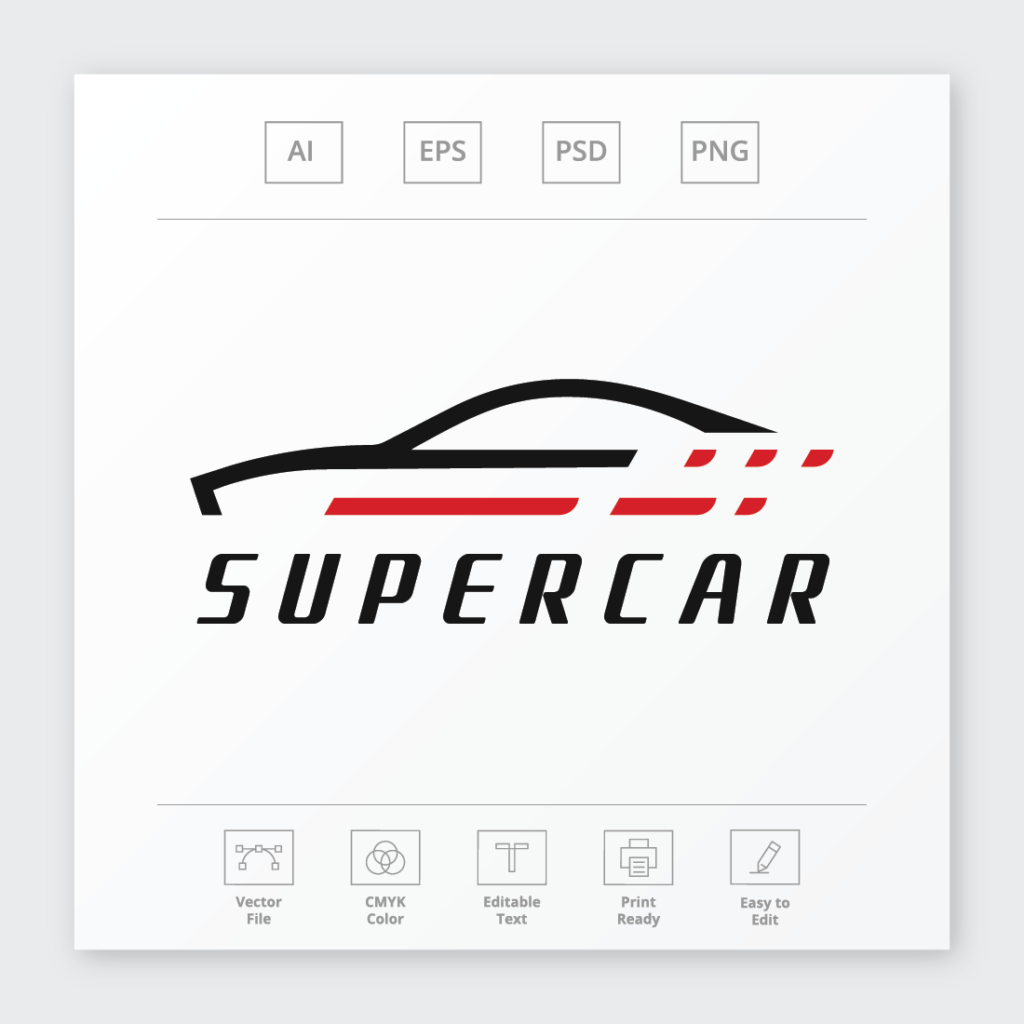Speed Super Car Logo - MasterBundles