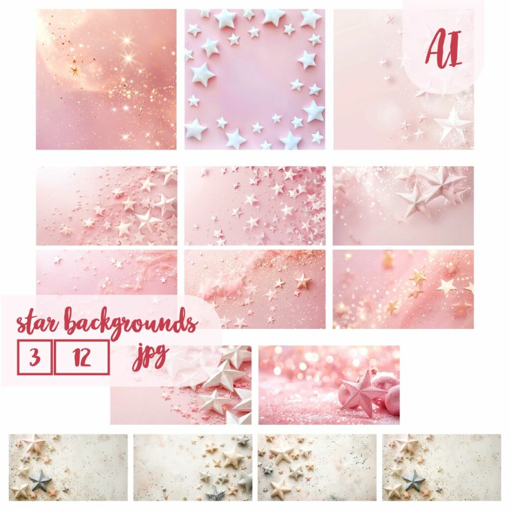 A set of backgrounds with stars. - MasterBundles