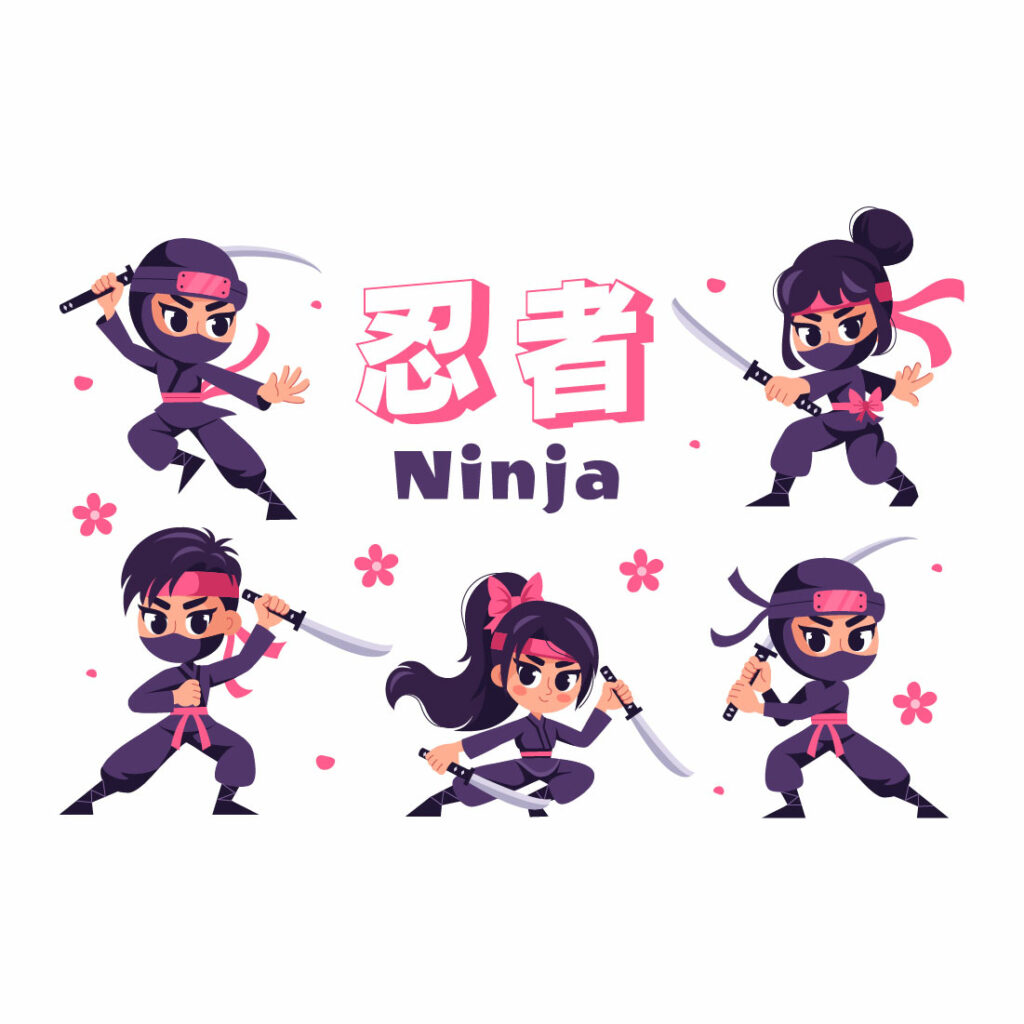 12 Ninja Shinobi Illustration - MasterBundles