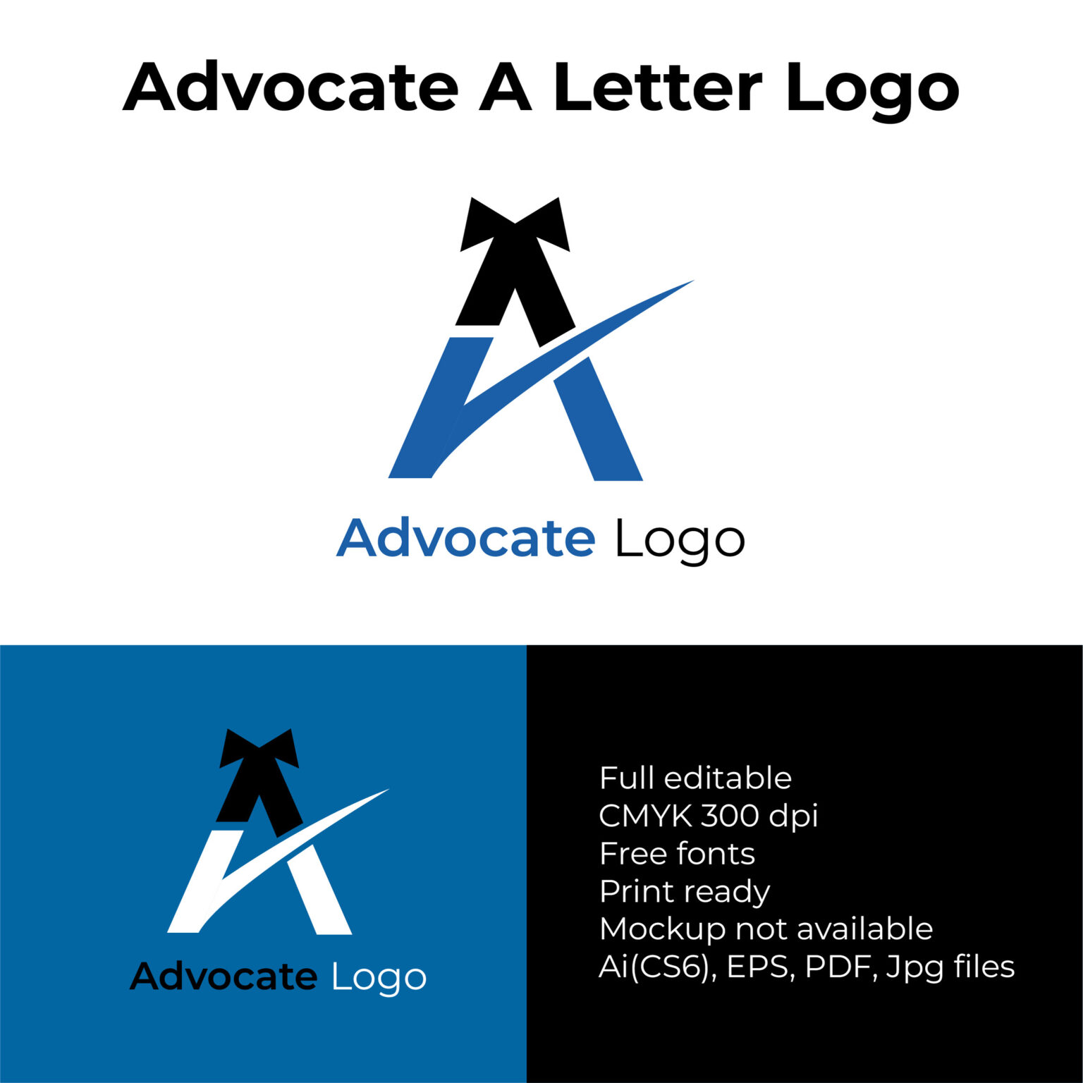 Advocate A letter logo