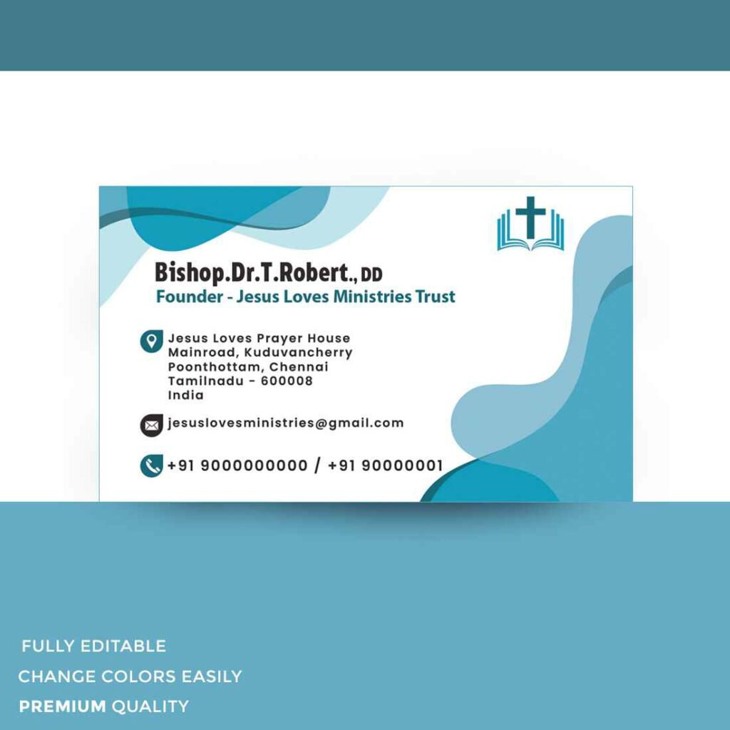 Premium Church Business Card PSD - MasterBundles