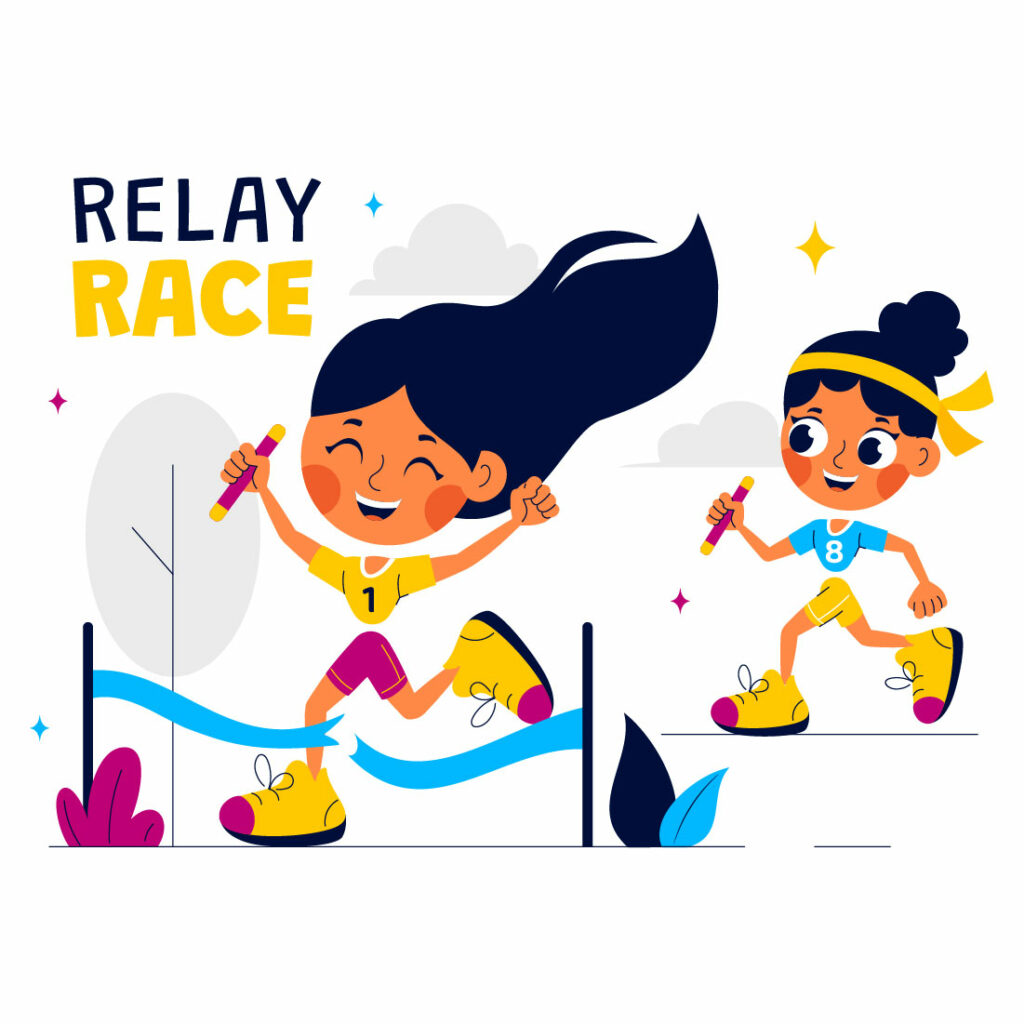 8 Relay Race Sports Illustration - MasterBundles