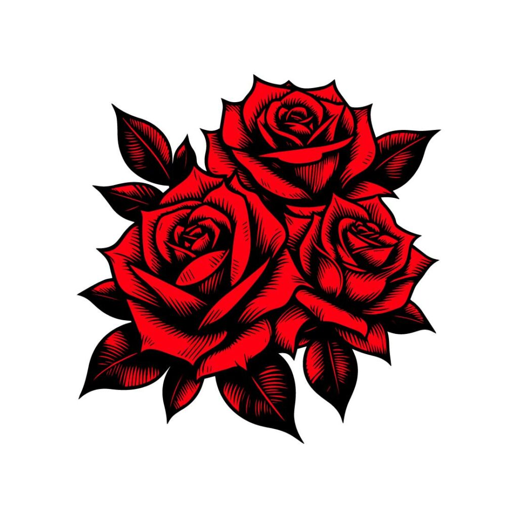 A Red rose illustration. - MasterBundles