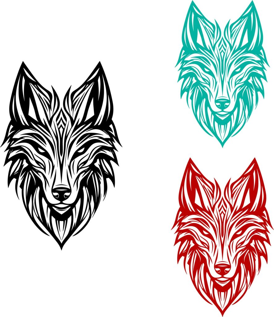 wolf logo, wolf head logo - MasterBundles