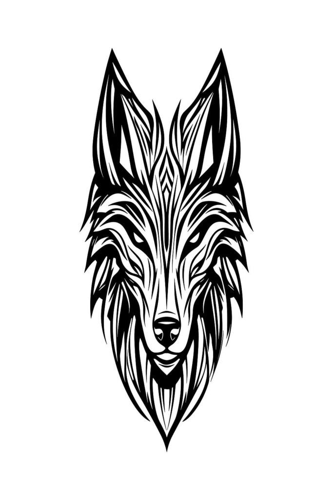 wolf logo, wolf head logo - MasterBundles