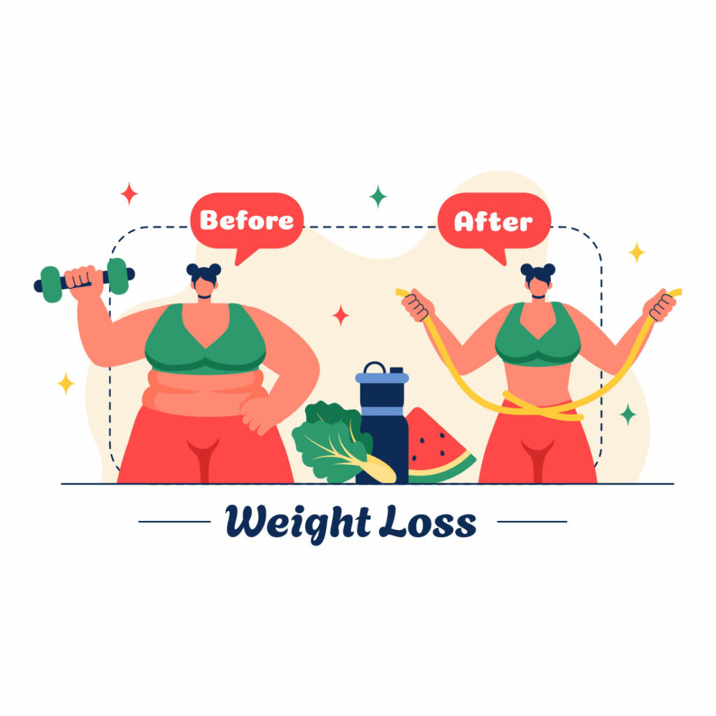 15 Weight Loss Progress Illustration - MasterBundles