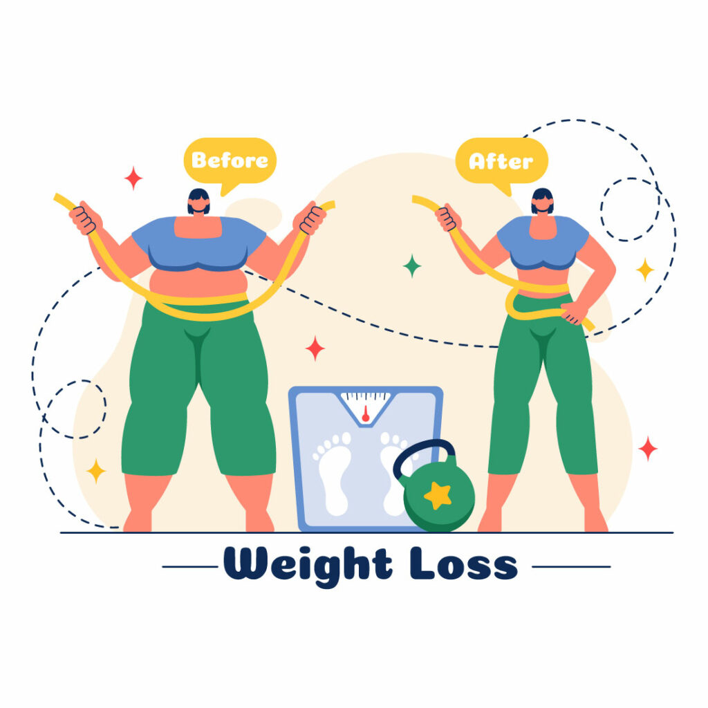 15 Weight Loss Progress Illustration - MasterBundles