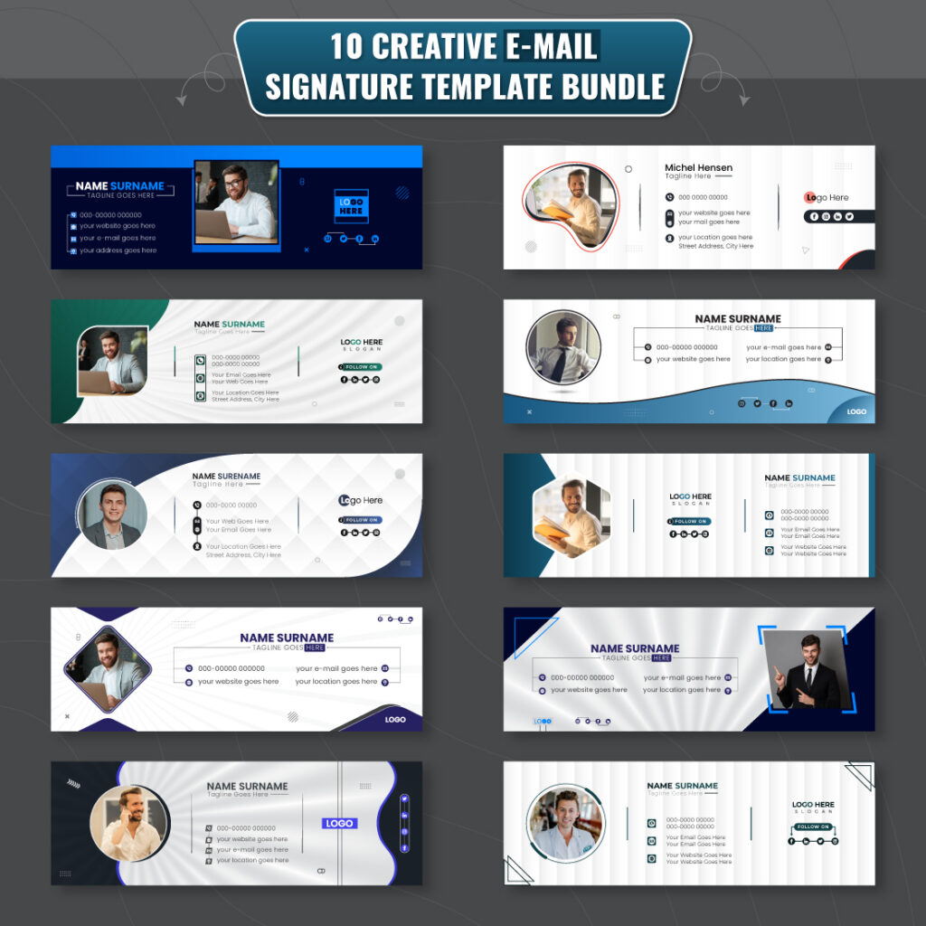 Email Signature template designs - MasterBundles