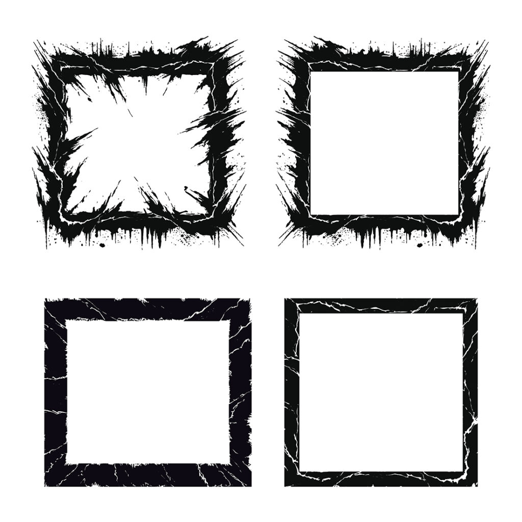 Black Torn Frames Design - MasterBundles