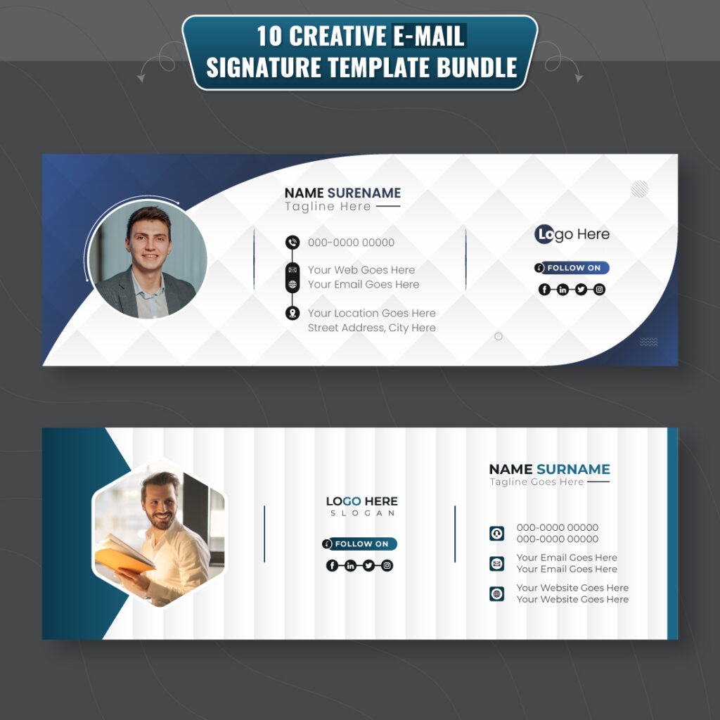 Email Signature template designs - MasterBundles