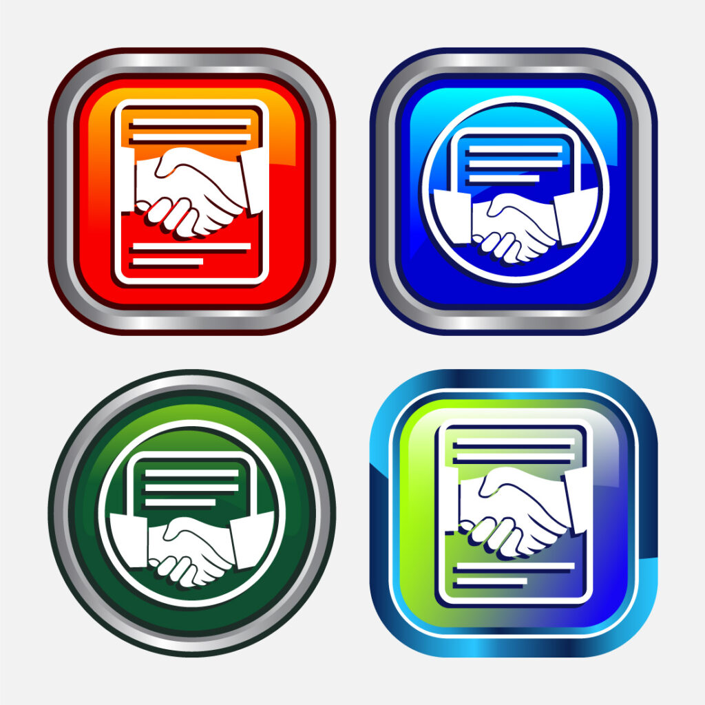 Agreement icon Button Design Illustration - MasterBundles