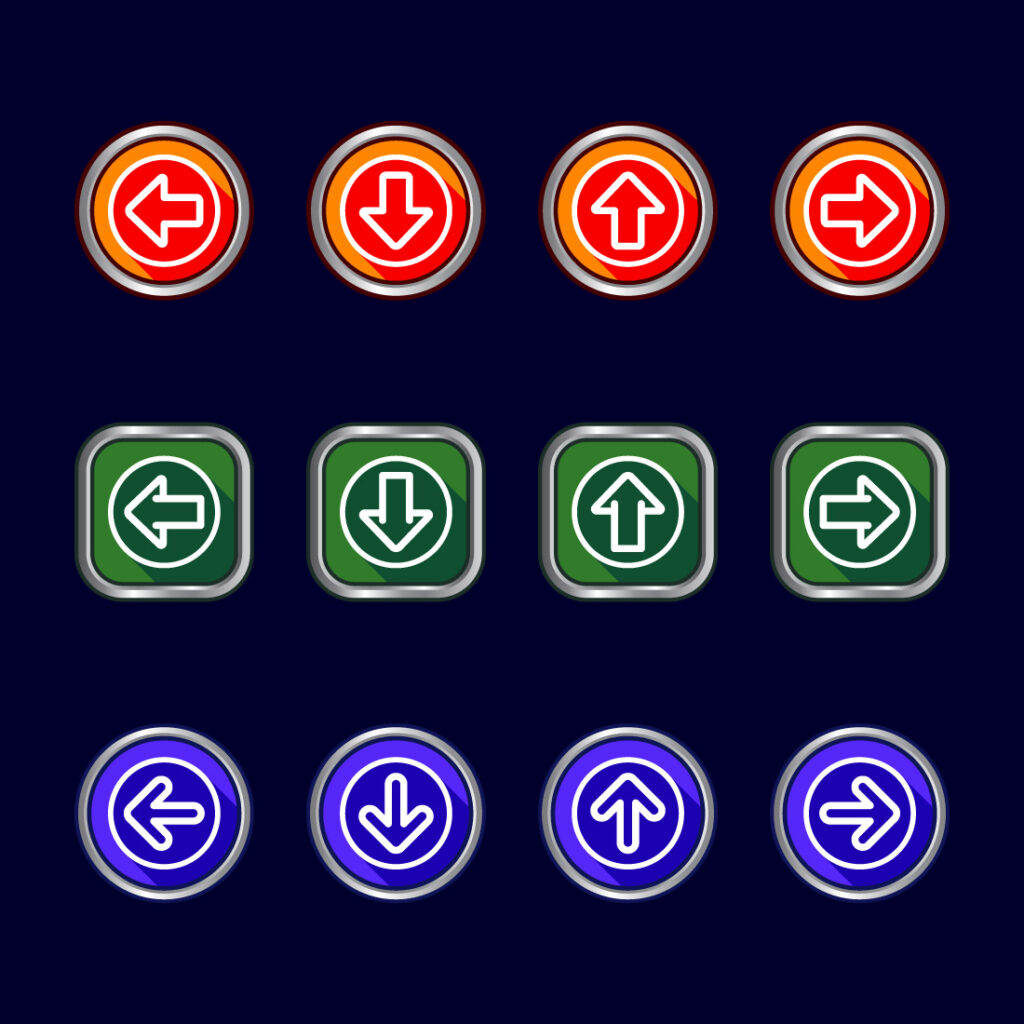 Right, Left, Up, Down Arrow Icon Design Illustration, Arrow Sign For ...