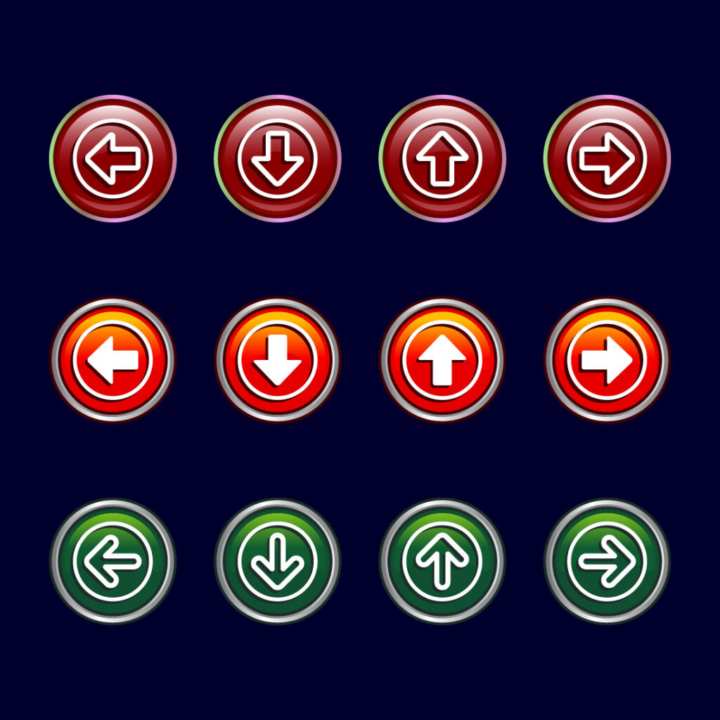 Right, Left, Up, Down Arrow Icon Design Illustration, Arrow Sign For ...