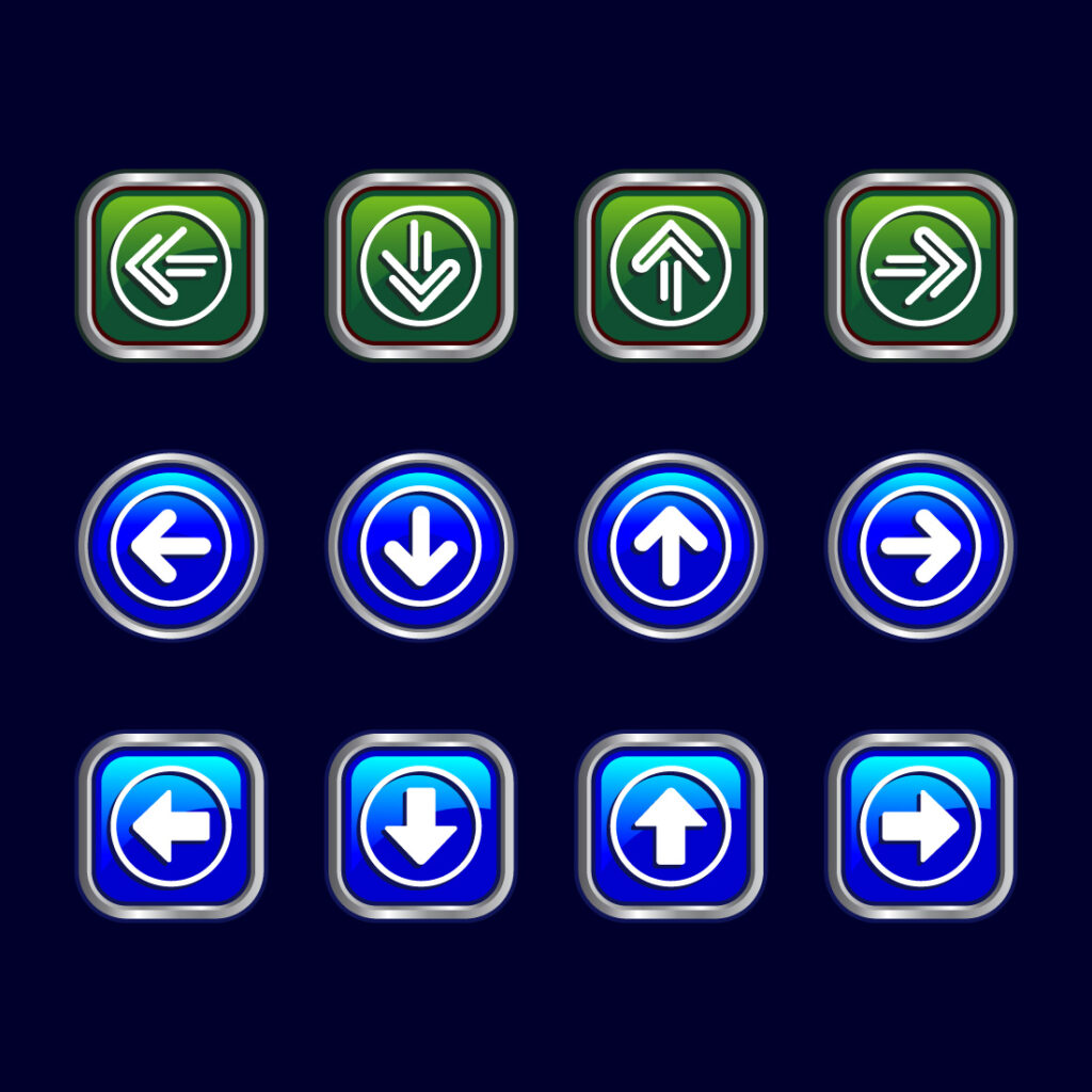 Right, Left, Up, Down Arrow Icon Design Illustration, Arrow Sign For ...