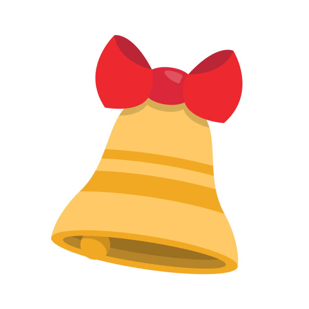 Festive Christmas Bell Sticker in SVG Format