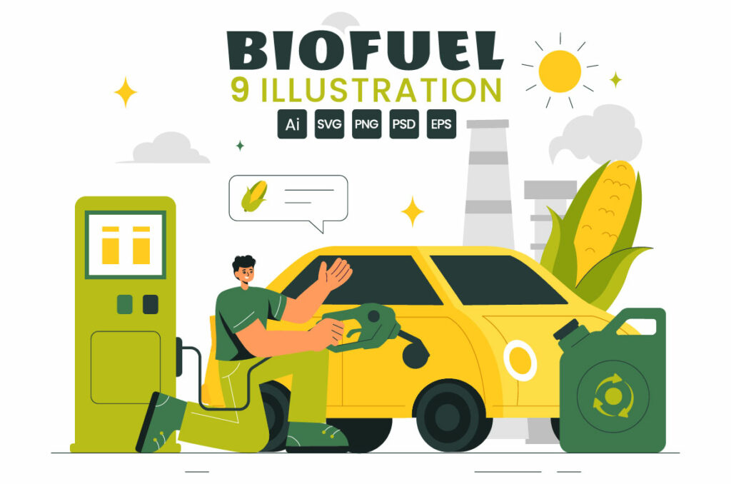 9 Biofuel Life Cycle Illustration - MasterBundles