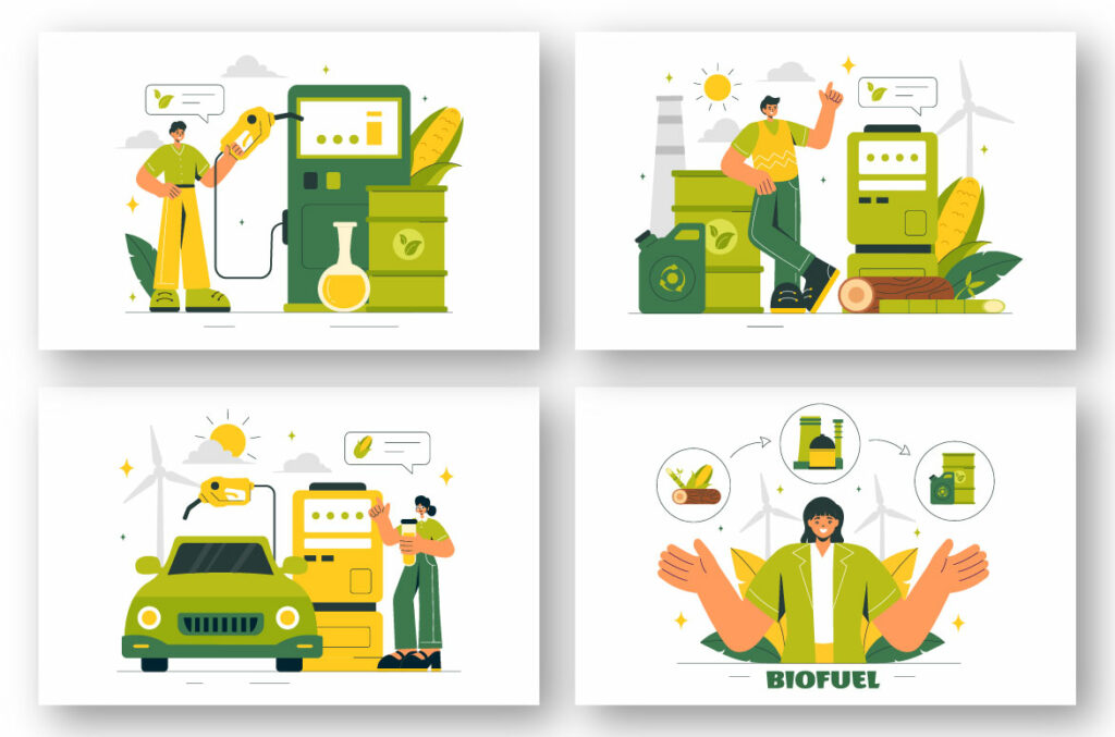 9 Biofuel Life Cycle Illustration - MasterBundles
