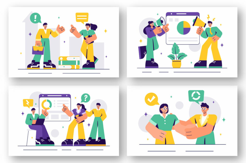 12 Conflict Resolution and Management Illustration - MasterBundles
