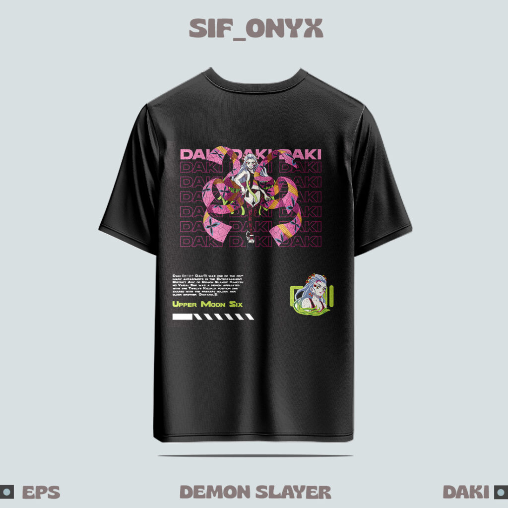Anime t shirt , demon slayer character, Daki - MasterBundles