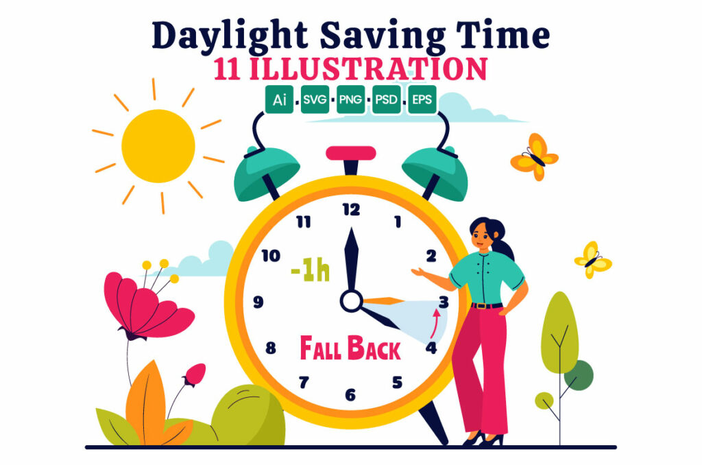 11 Daylight Saving Time Illustration - MasterBundles