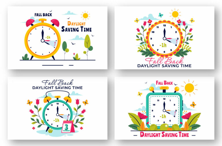 11 Daylight Saving Time Illustration - MasterBundles