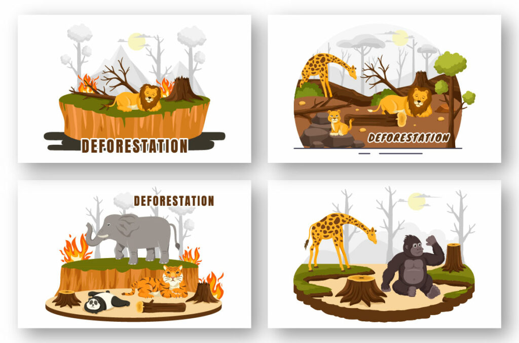 9 Deforestation Vector Illustration - MasterBundles