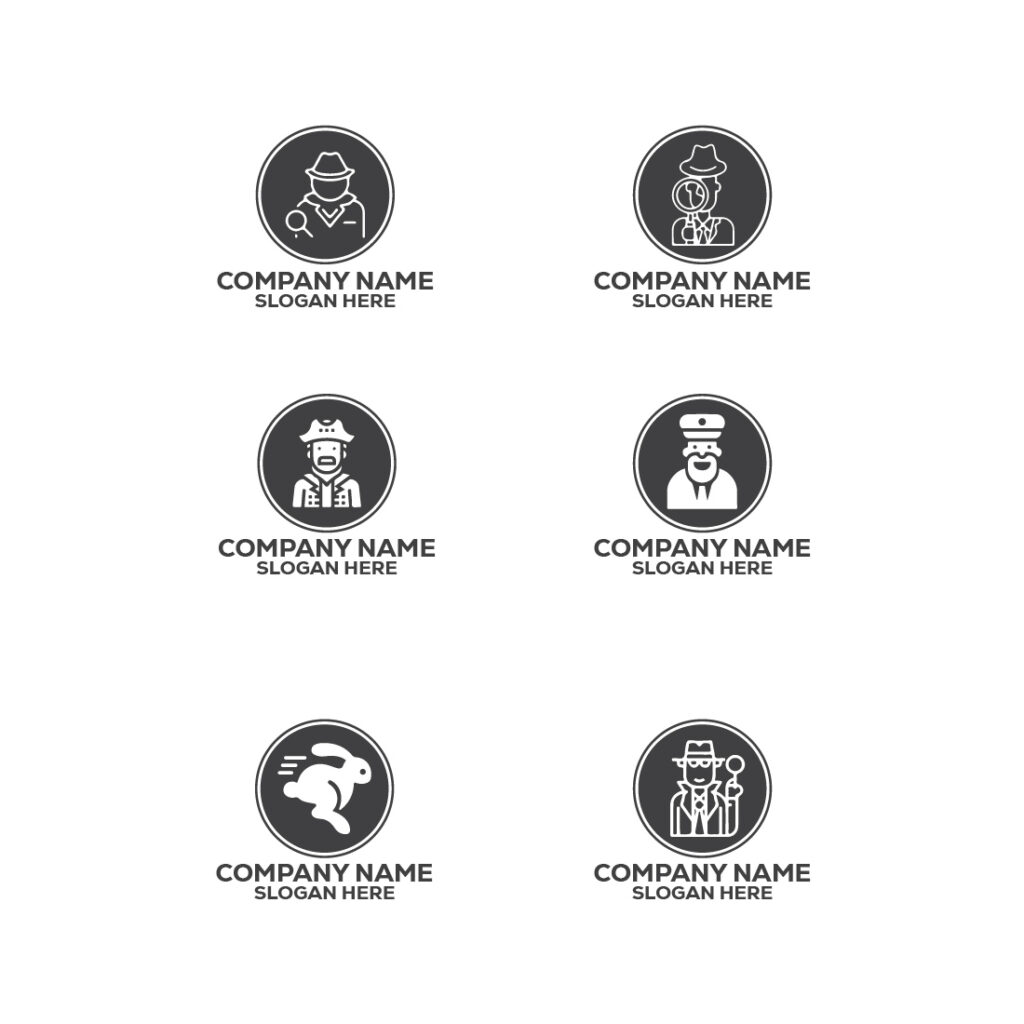 Detective Logo or Icon Design Vector Image Template - MasterBundles