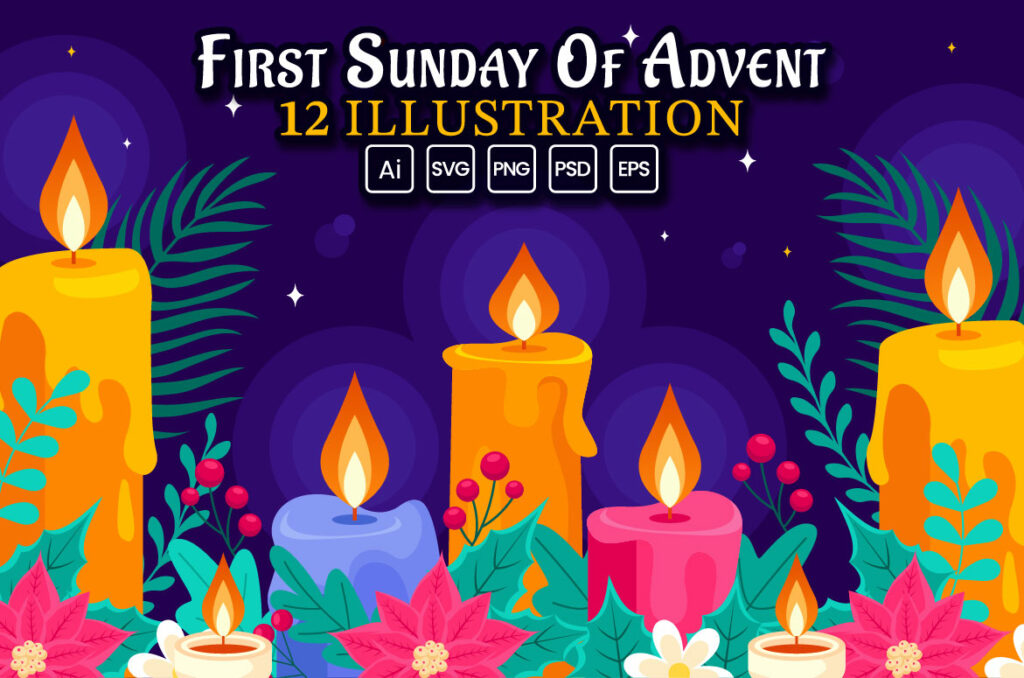 12 First Sunday of Advent Illustration - MasterBundles
