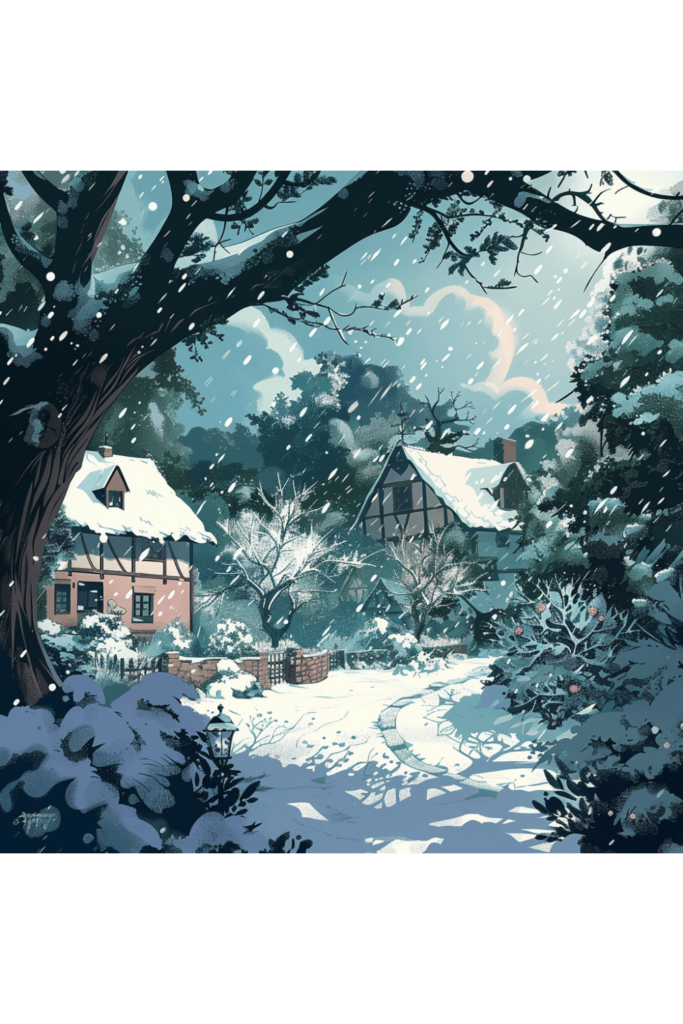 Snowfall Land: Enchanting Winter Digital Paper Pack - MasterBundles