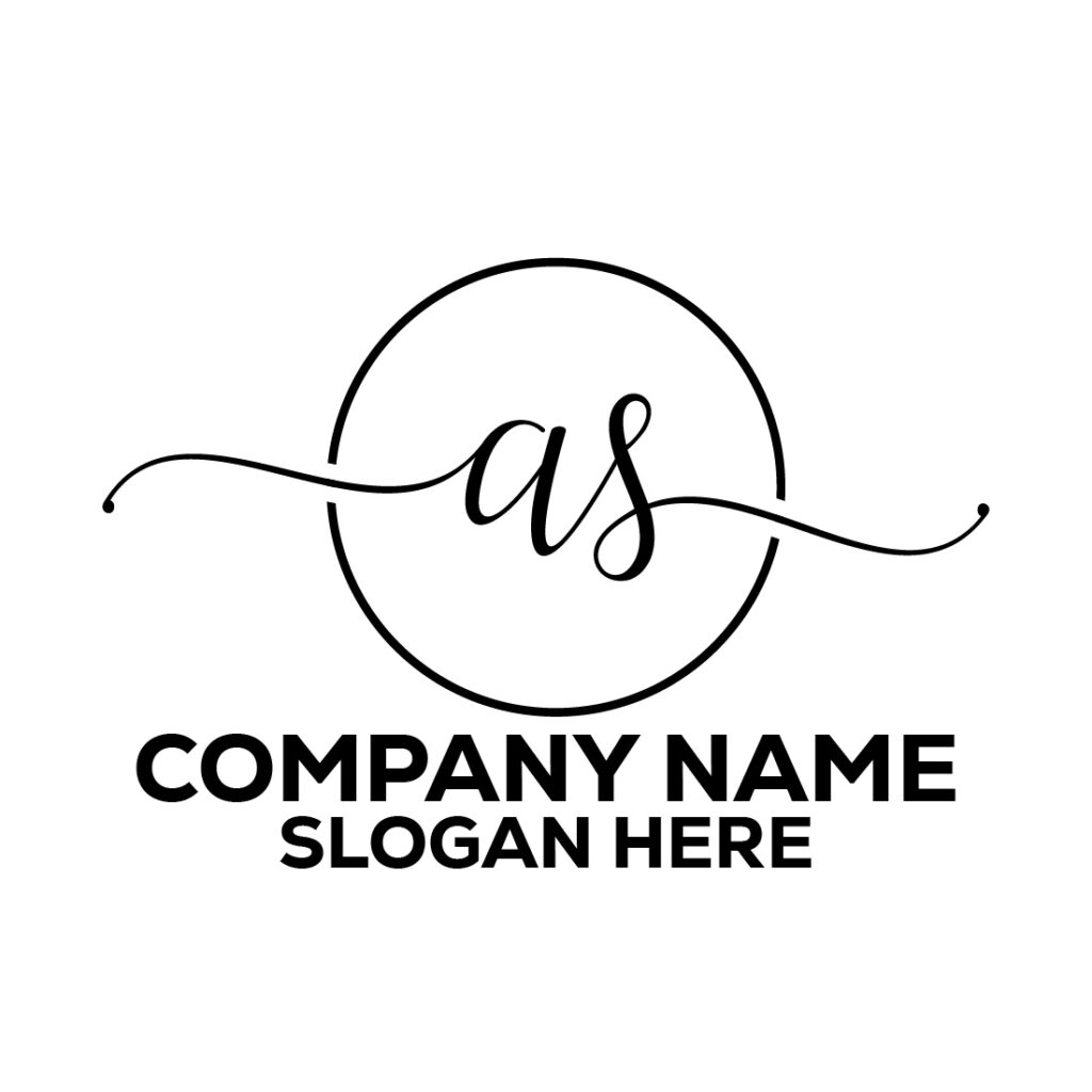 Initial Letter AS Logo or Icon Design Vector Image Template - MasterBundles