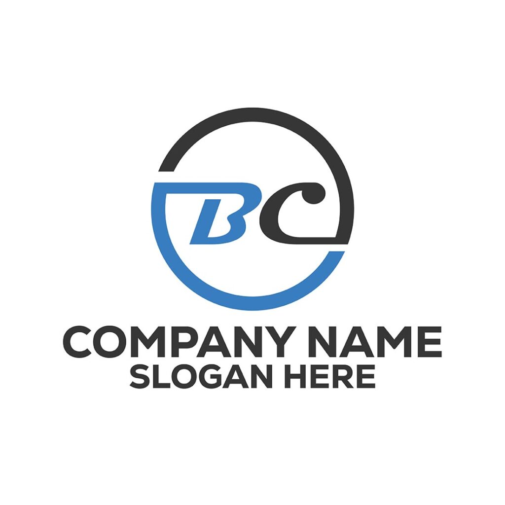 Initial Letter BC Logo or Icon Design Vector Image Template - MasterBundles