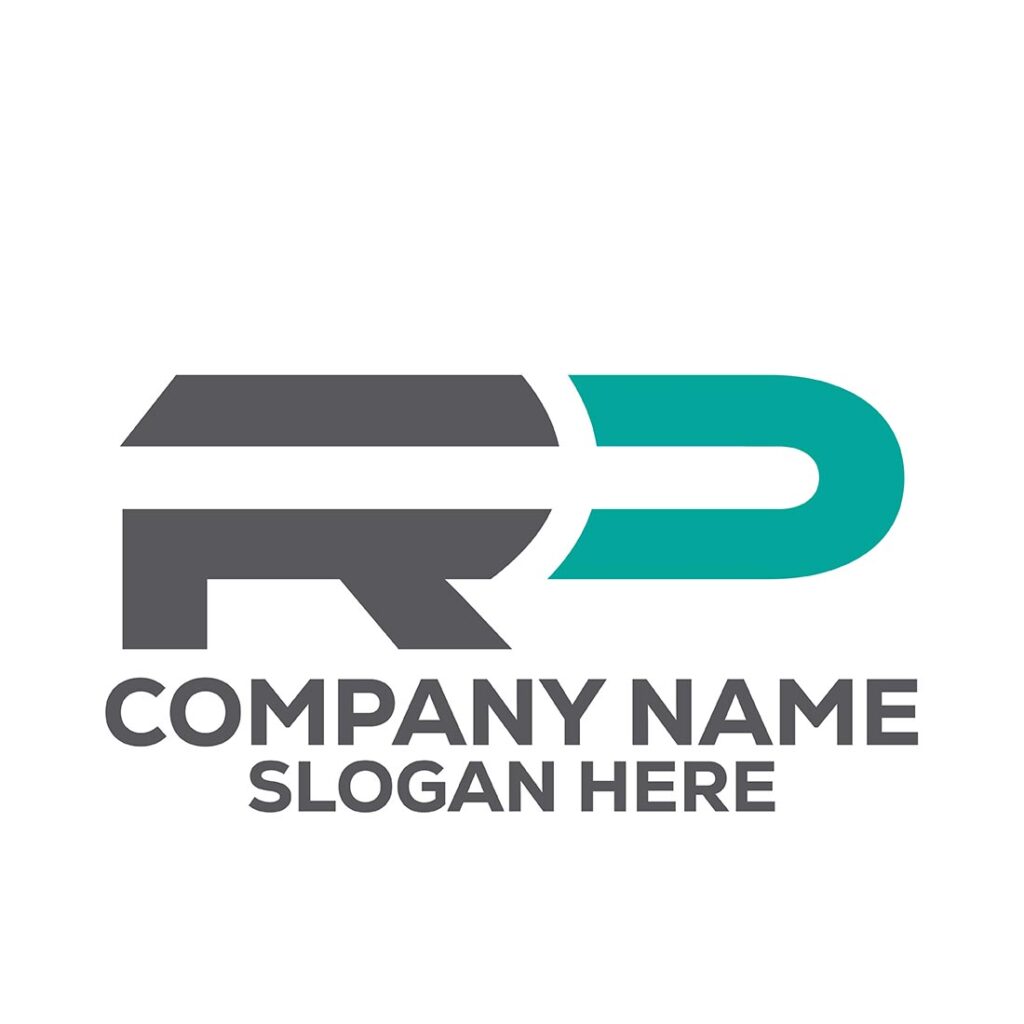 Initial Letter RP Logo or Icon Design Vector Image Template - MasterBundles