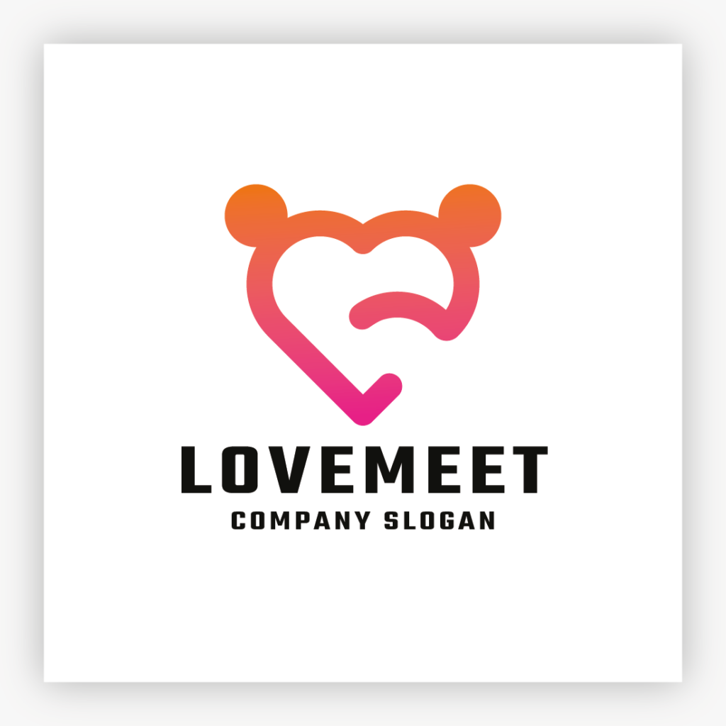 Love Heart Meet Logo - MasterBundles