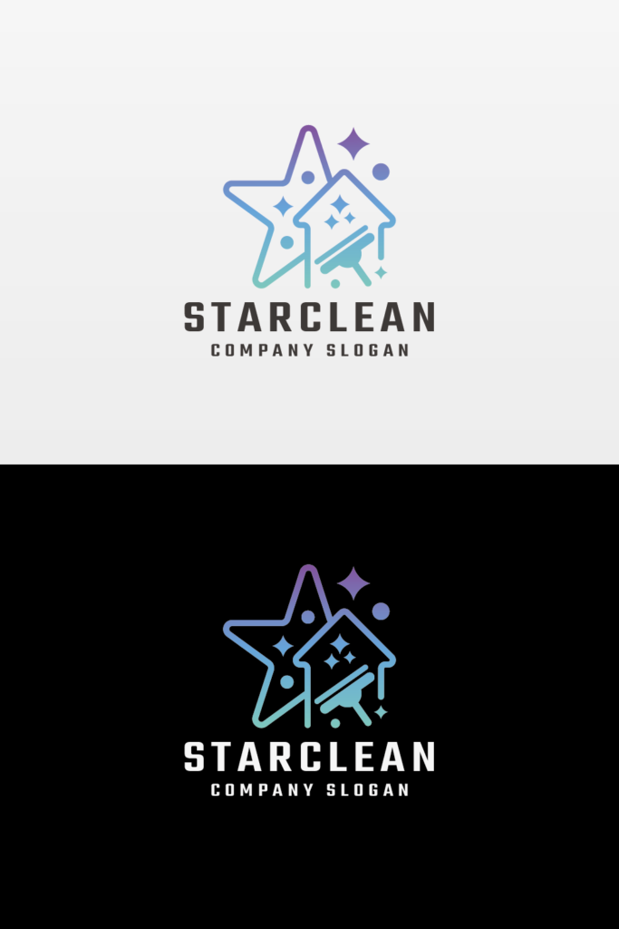 Star Clean Home Logo - MasterBundles