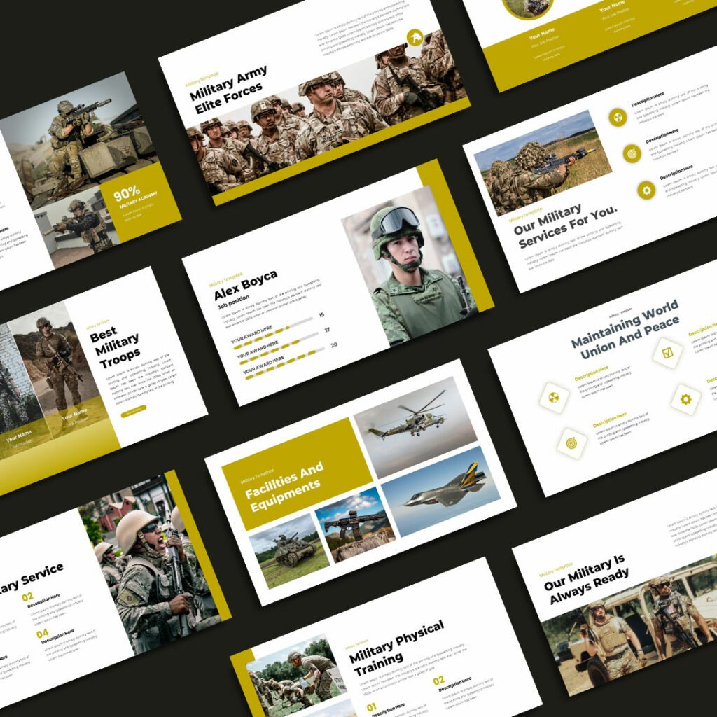 Military Persentation Template - MasterBundles