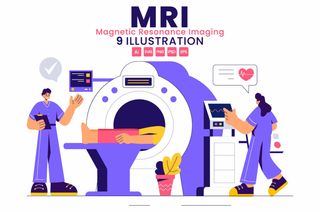 9 MRI or Magnetic Resonance Imaging Illustration - MasterBundles