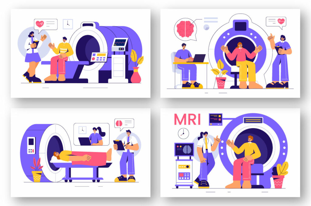 9 MRI or Magnetic Resonance Imaging Illustration - MasterBundles