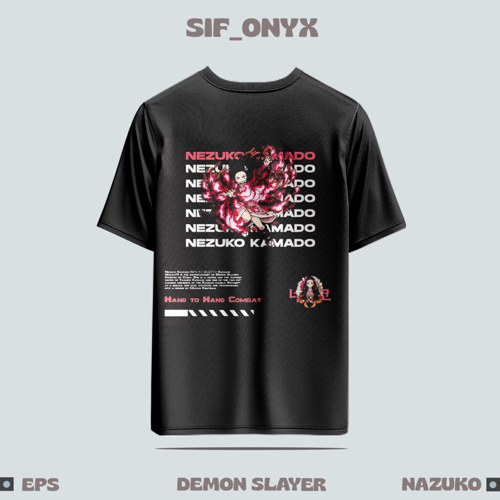 Anime t shirt , demon slayer character, Nazuko - MasterBundles