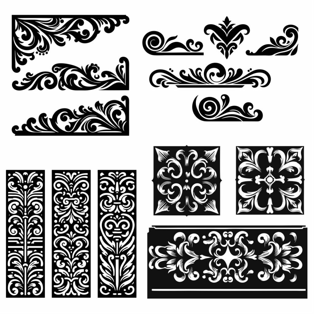 40 eps Files Classic Decorative Elements - MasterBundles