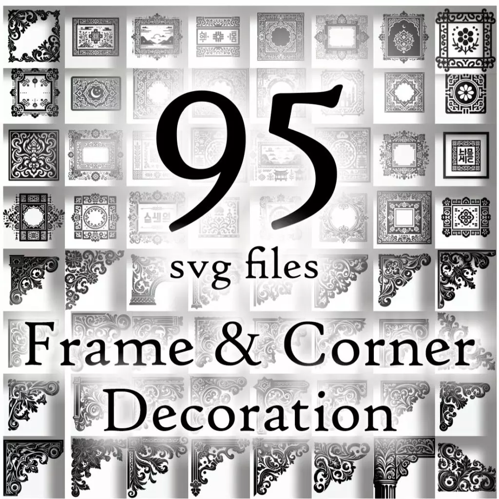 95 SVG Files - Frame & Corner Decoration Vector Design - MasterBundles