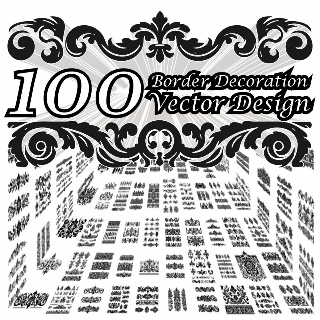 100 Border Decoration Vector Design in SVG Files - MasterBundles