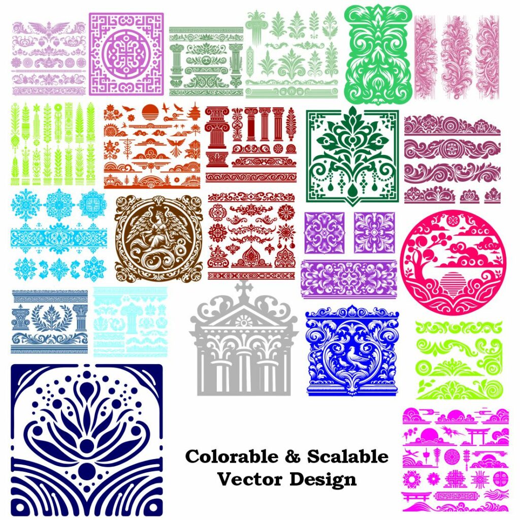 100 Cultural Decorative Vector Design in SVG Files - MasterBundles