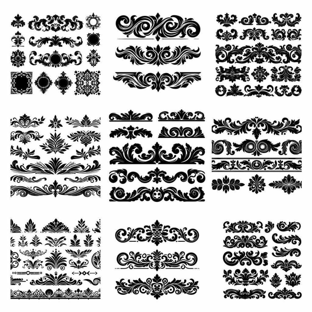 100 Border Decoration Vector Design in SVG Files - MasterBundles