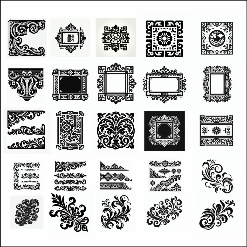 95 SVG Files - Frame & Corner Decoration Vector Design - MasterBundles