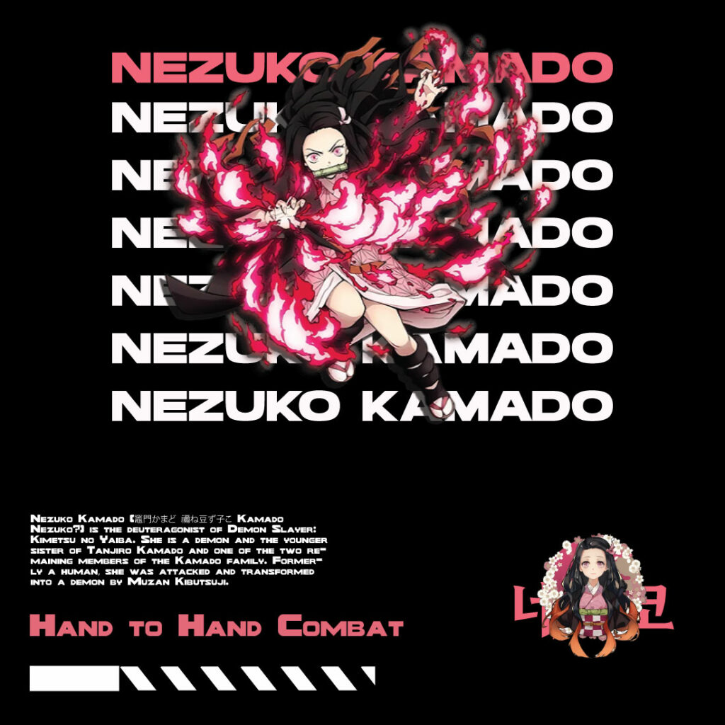 Anime t shirt , demon slayer character, Nazuko - MasterBundles